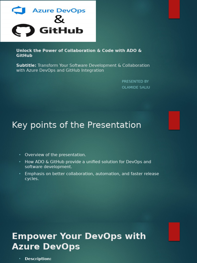 Unlock The Power of Collaboration & Code With Ado & Github Subtitle | PDF | Version Control ...