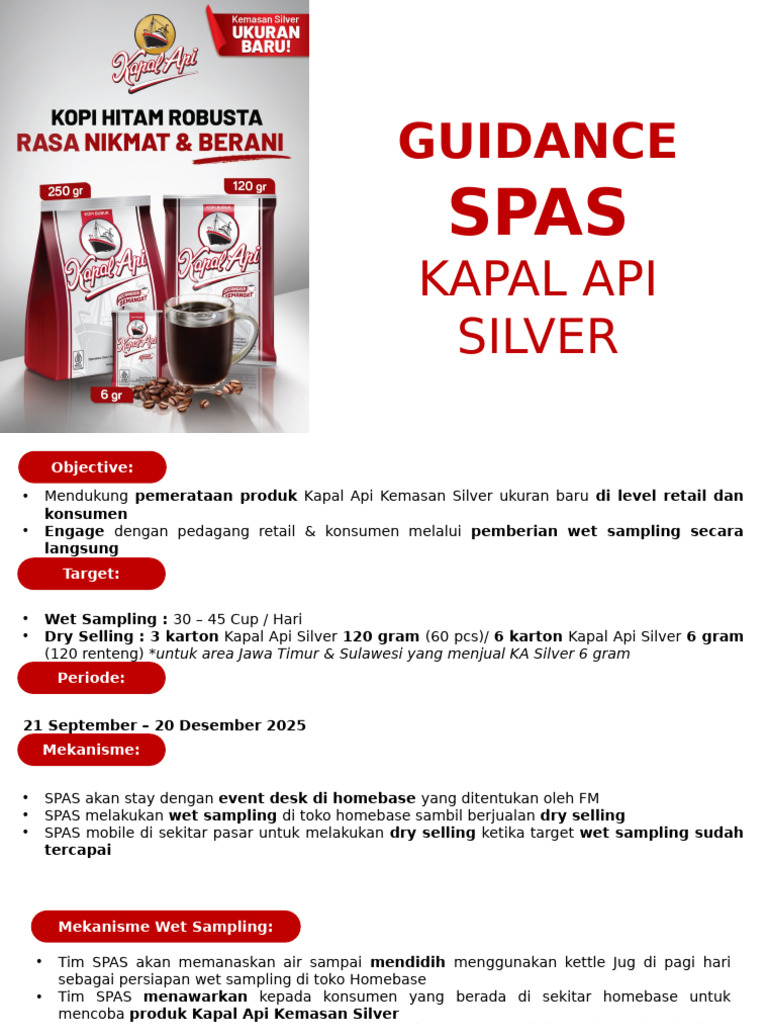 Activation SPAS Kapal API Kemasan Silver | PDF