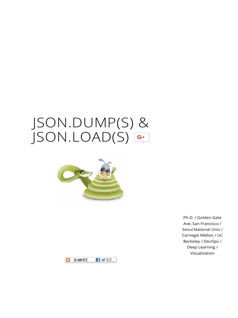 Python Tutorial - Json - Dump(s) & Json - Load(s) - 2018 | PDF | Fundamental Interaction ...