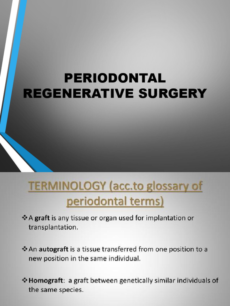Periodontal Regenerative Surgery | PDF