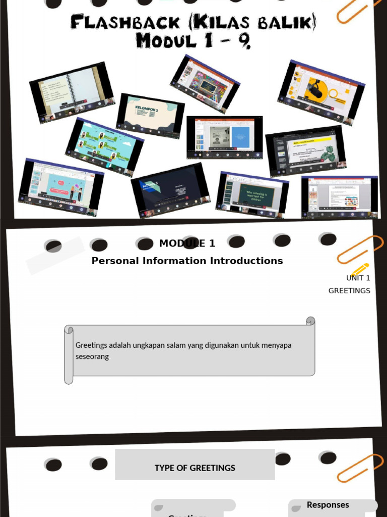 Flashback Ppt_module 1-9 Pdgk4304 | PDF | Adjective | Semantic Units