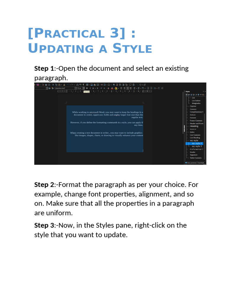 Updating A Style | PDF