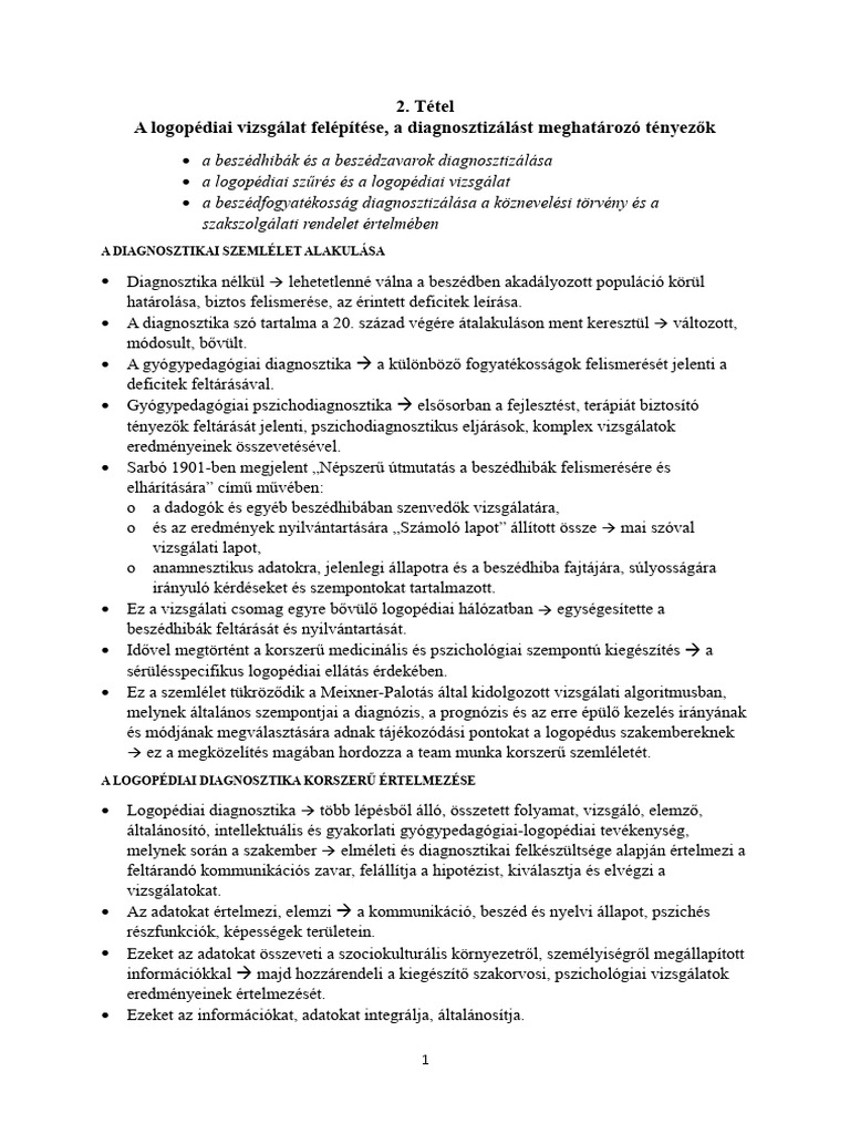 2 - Tétel | PDF