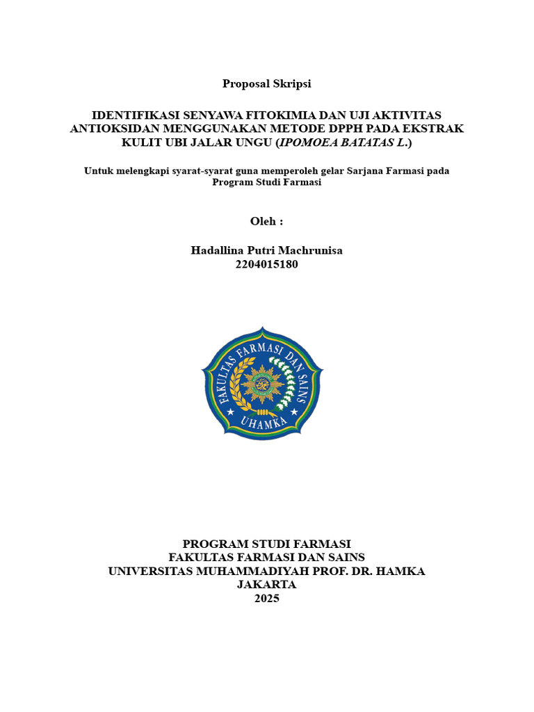 Hadallina Putri Machrunisa 2204015180 Tugas Metlit Proposal Skripsi