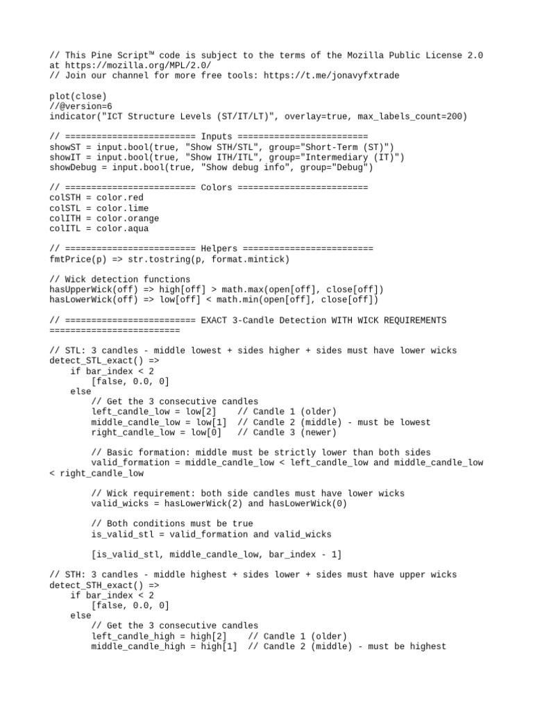 ICT Structure Levels For TradingView | PDF | Computer Programming | Software Engineering