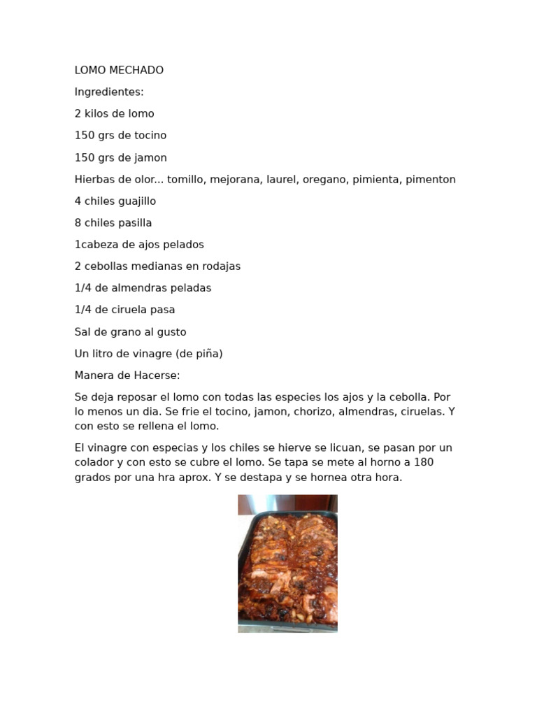 Lomo Mechado | PDF