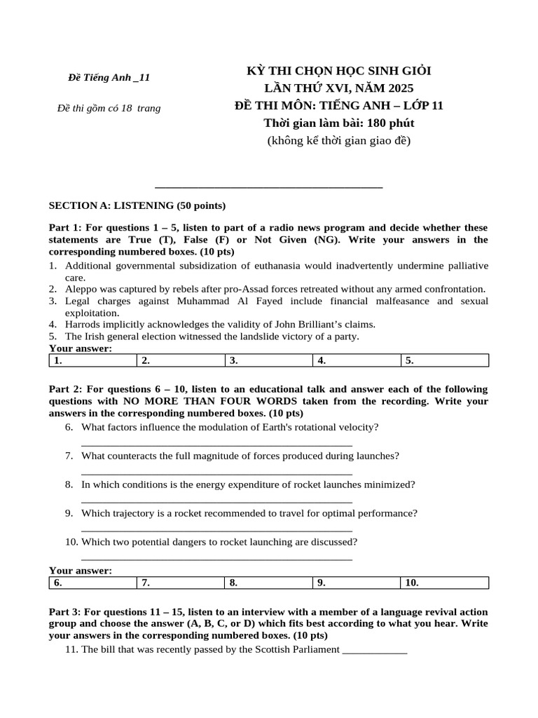 An1 - 43 - ĐỀ | PDF | Language Acquisition | Thought