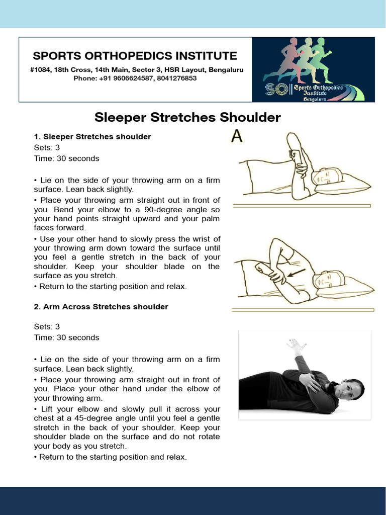 Sleeper Shoulder Blade Stretches Guide | PDF