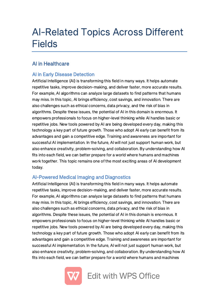 AI Topics All Fields | PDF | Artificial Intelligence | Intelligence (AI ...