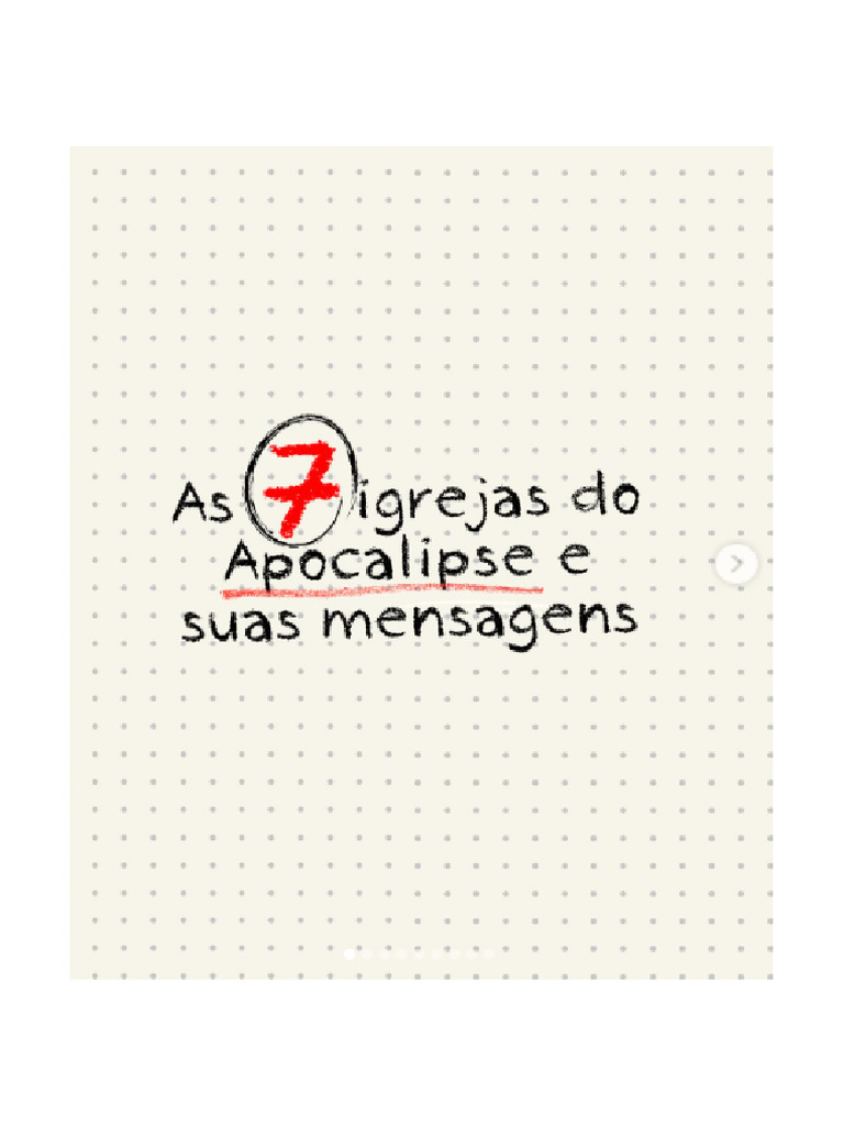 As 7 Igrejas Do Apocalipse | PDF | Livro do Apocalipse | Igreja cristã