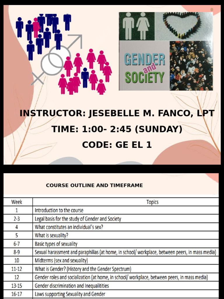 Gender and Society Lesson 1 | PDF | Gender | Gender Studies