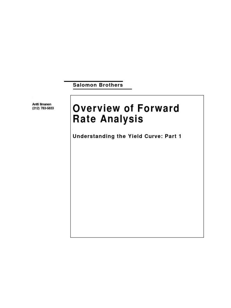 SSB 1995 - Part 1 Overview of Forward Rate Analysis - Understanding The Yield Curve Part 1 | PDF ...
