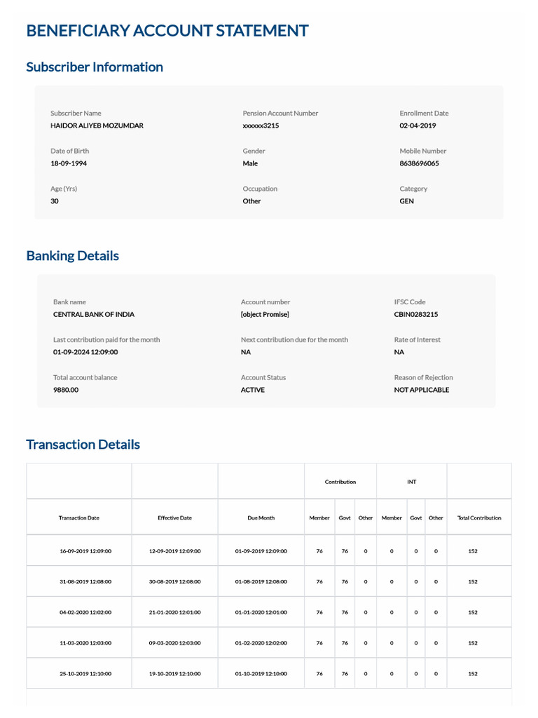 Account Statement | PDF