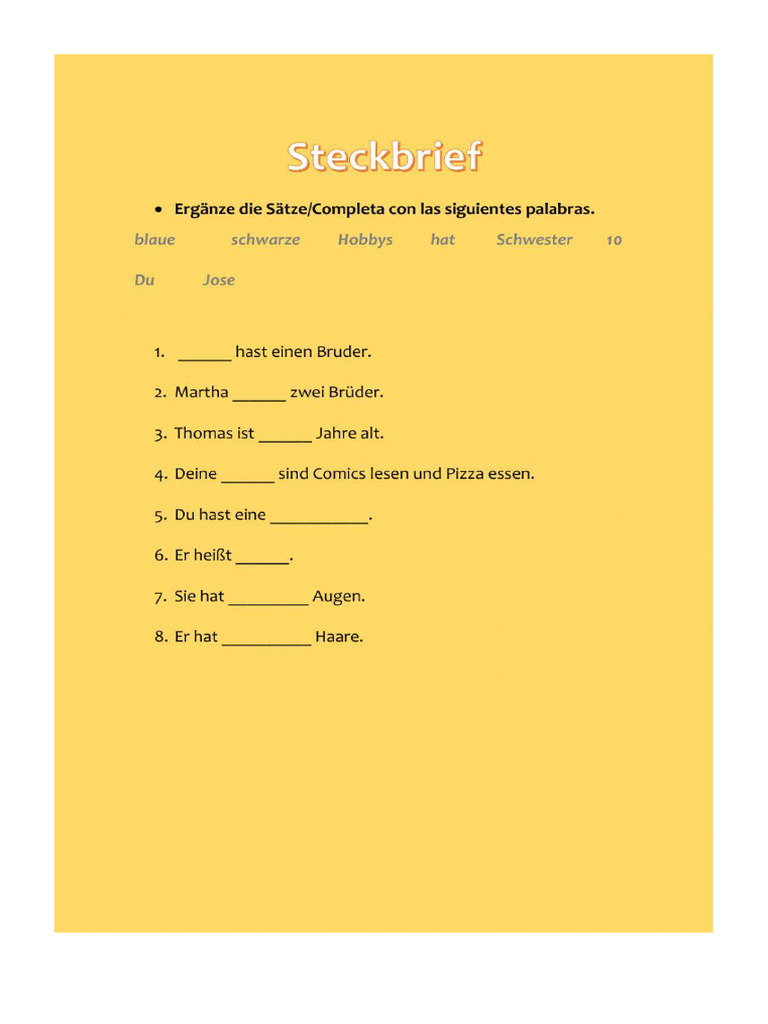 Sketchbrief German Class 6 | PDF