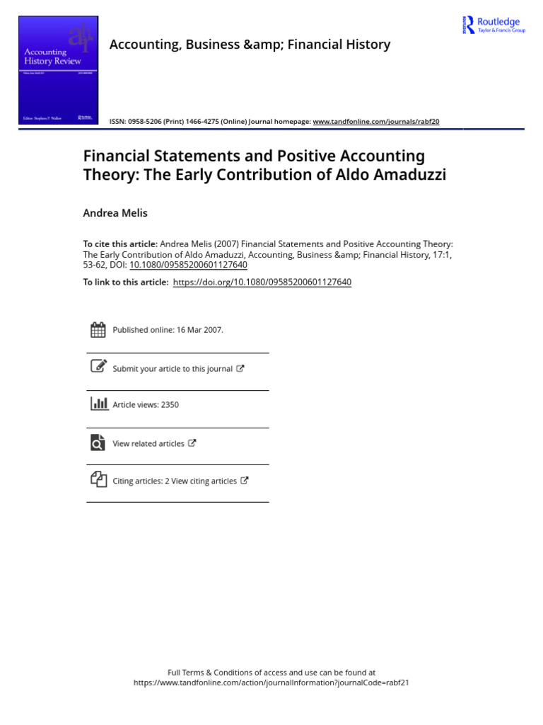 Acc Article 7 | PDF | Theory | Accounting