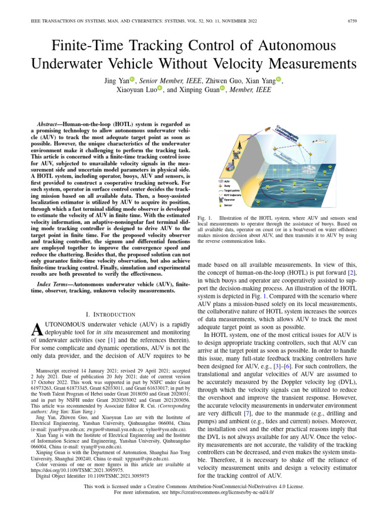 Finite-Time AUV Tracking Control | PDF | Mechanics
