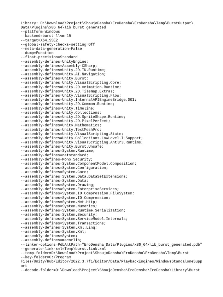 Lib Burst Generated | PDF | Integer (Computer Science) | Unity (Game Engine)