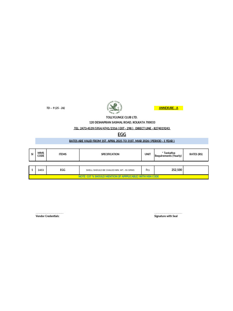 Tender Form Website 2025 26 | PDF | Pork | Sausage