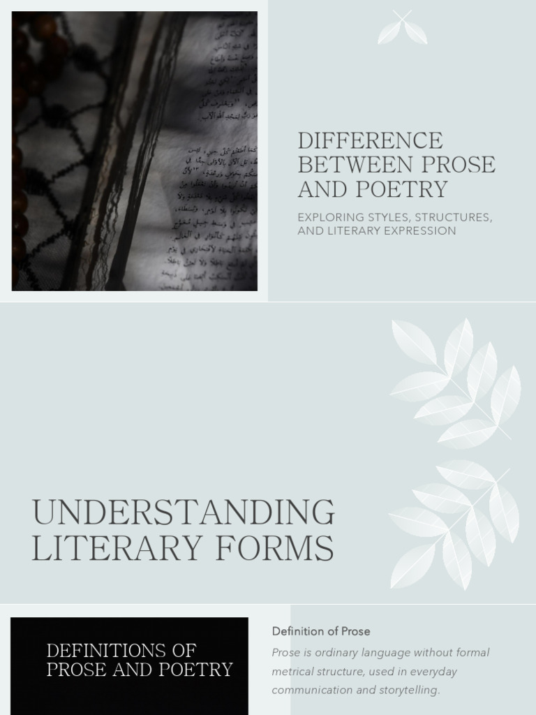 Difference Between Prose and Poetry | PDF | Poetry | Prose