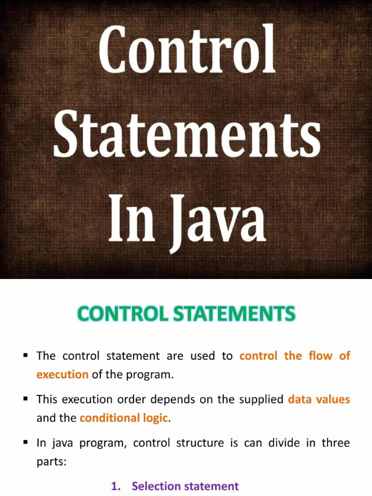 Chapter 3 Control Structures in Java | PDF