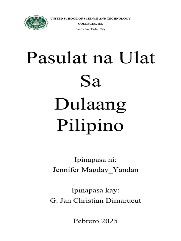REPORTER-1-DULAANG-PILIPINO | PDF