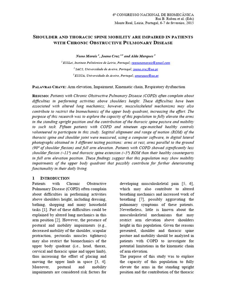 Shoulder and Thoracic Spine Mobility are Impaired in Patients With ...