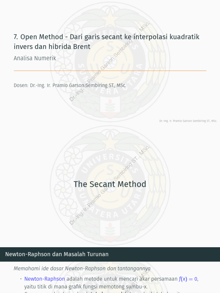 7. Secant Method | PDF