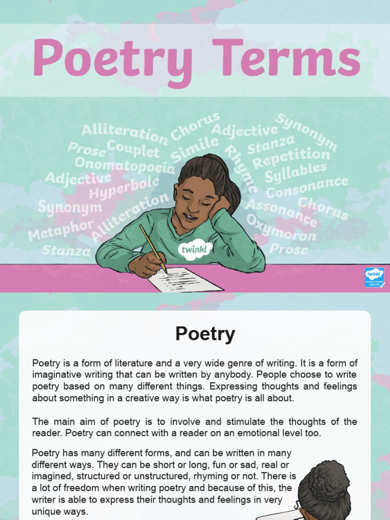 Poetry Terms | PDF | Poetry | Rhyme
