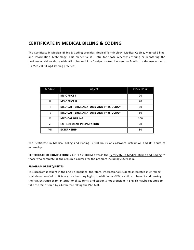 Medical Billing & Coding Certificate Program | PDF | Microsoft Office ...
