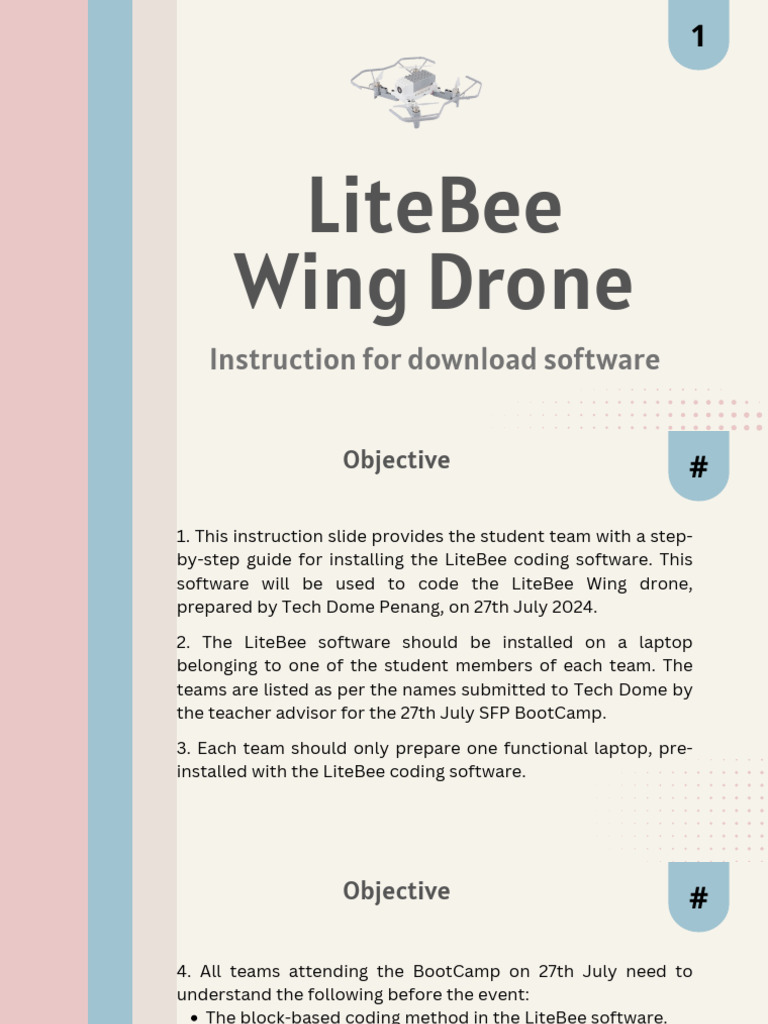 LiteBee Wing Drone Software Instruction | PDF | Double Click | Software