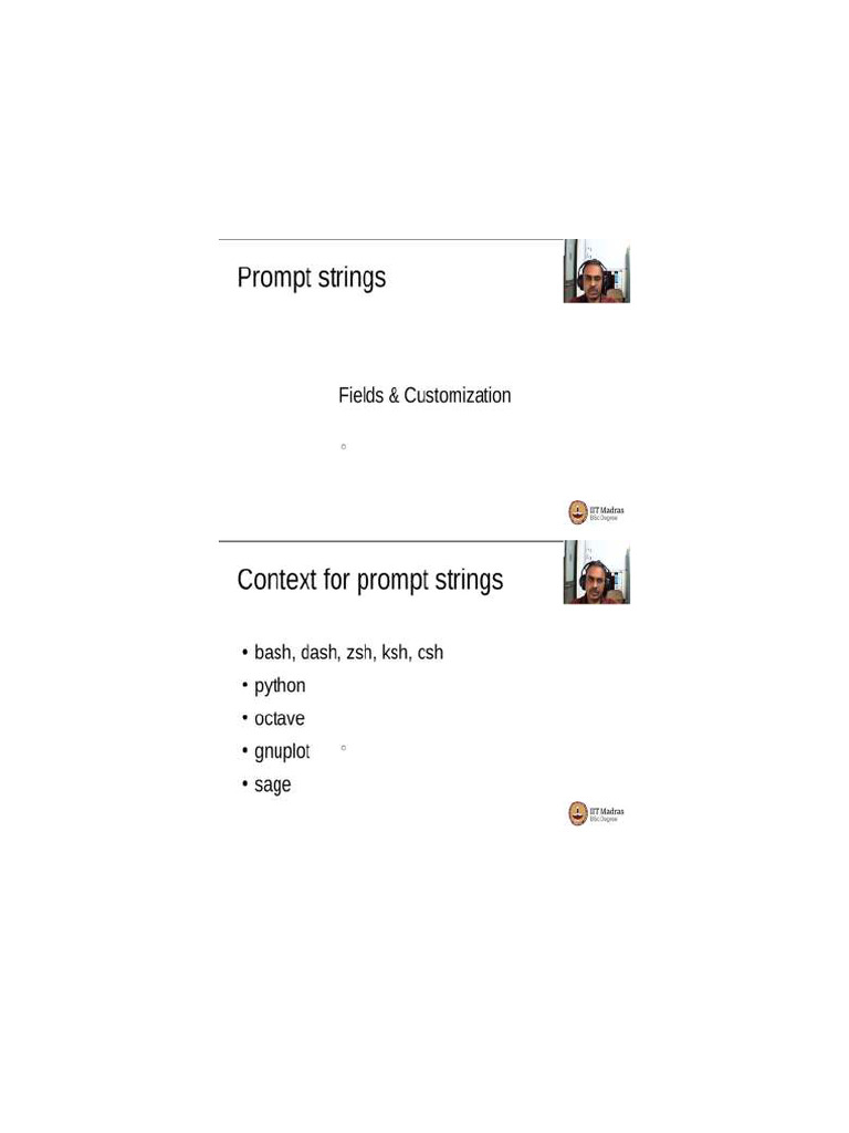 4 - Prompt String | PDF | Command Line Interface | Computer Programming