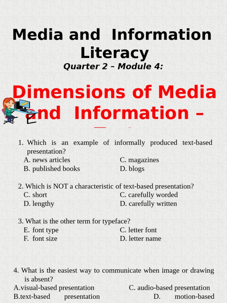 4 - Q2-MIL - Dimensions of Media and Information - Text | PDF ...