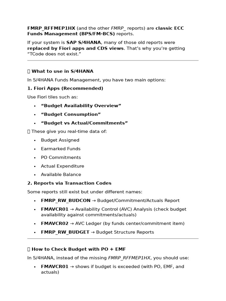 FMRP in SAP | PDF