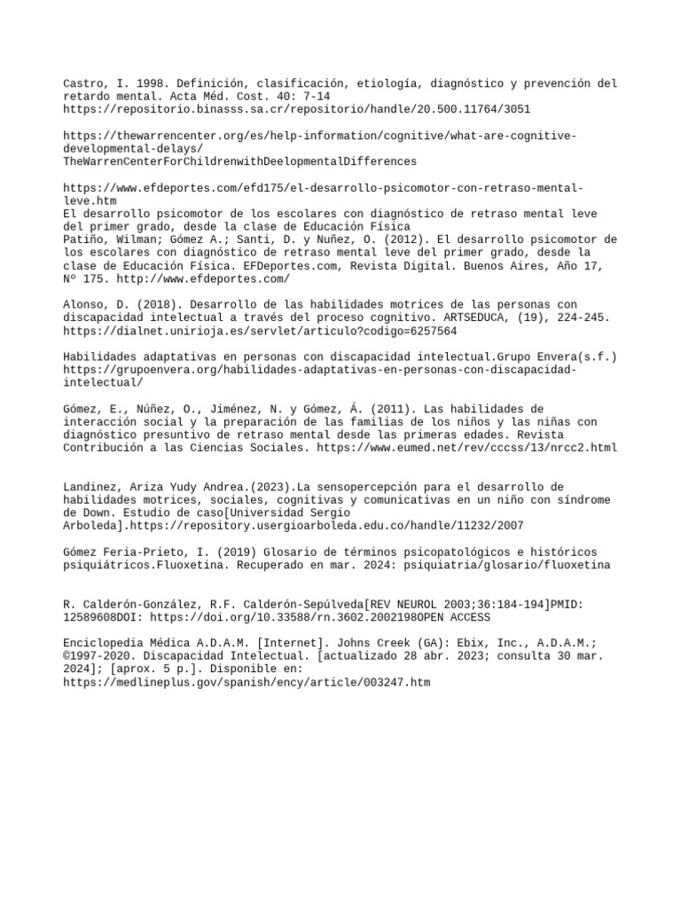 Retardo Mental: Definición y Diagnóstico | PDF