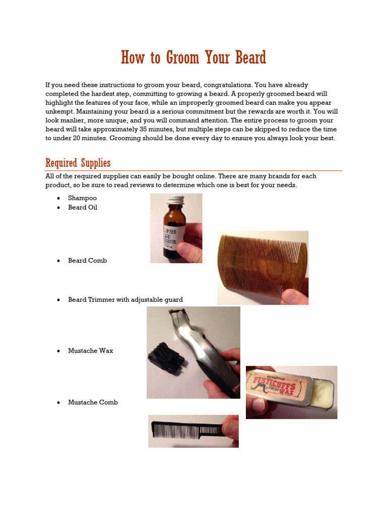 Essential Beard Grooming Guide | PDF | Beard | Shampoo