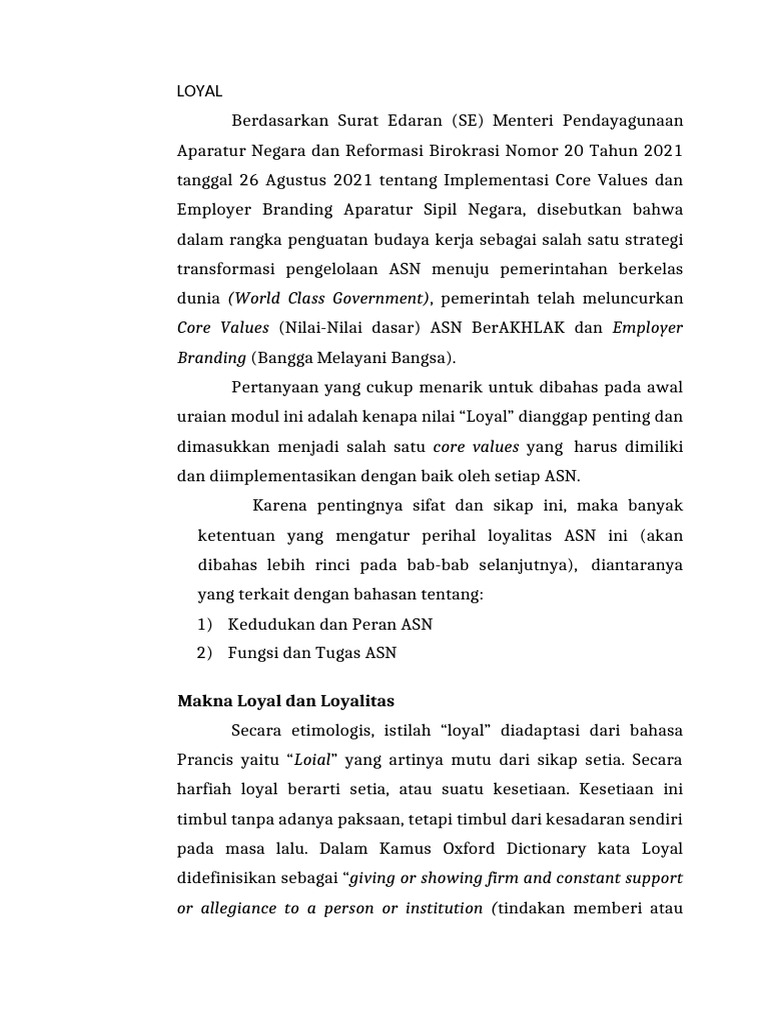1.8 Hasil Resume Loyal | PDF