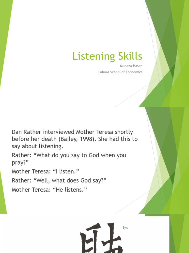 Listening 2025.pptx | PDF | Nonverbal Communication | Body Language