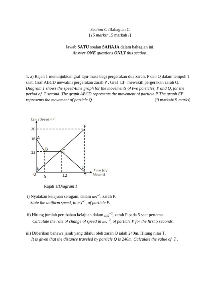 Pat Math f4 Section C KSSM 2020 | PDF