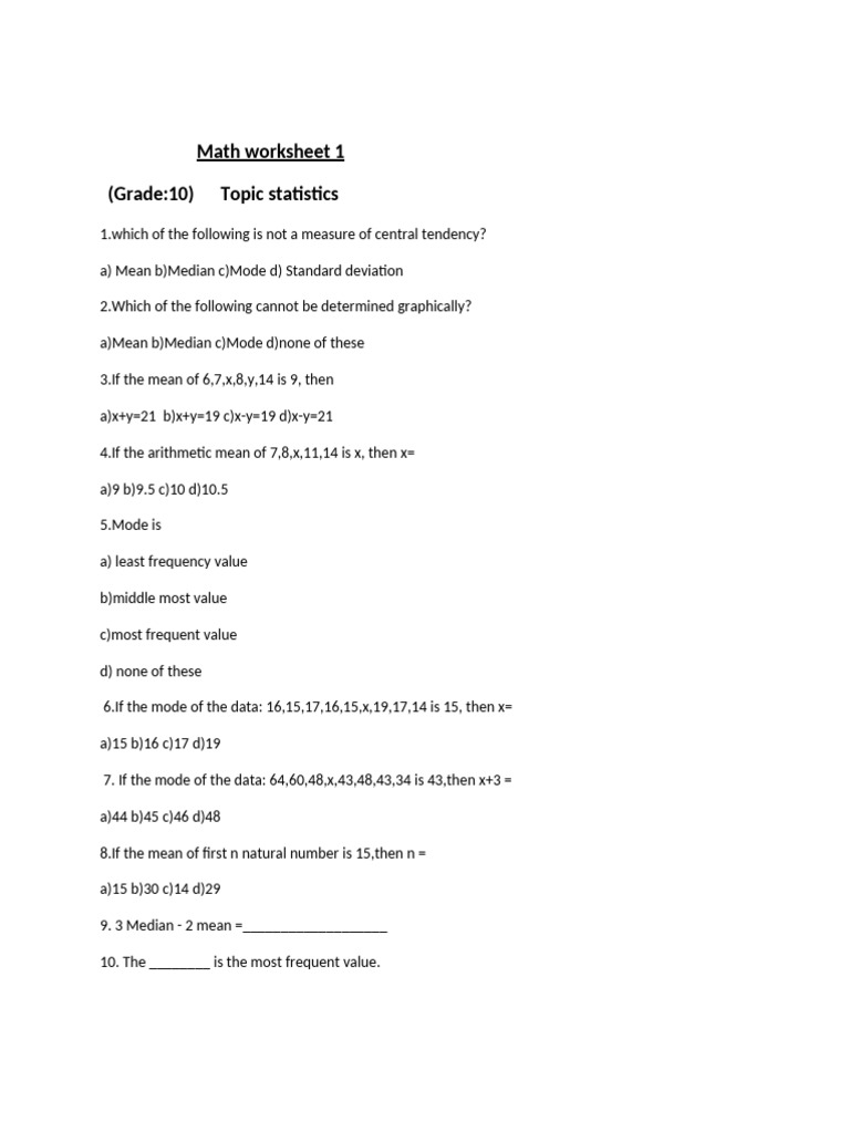 Math Worksheet-WPS Office | PDF