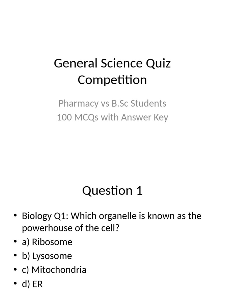 General Science Quiz | PDF