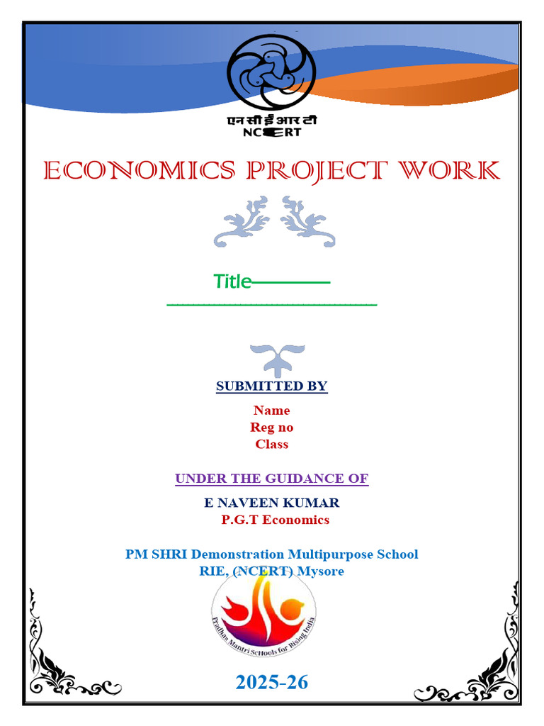 Class XII Economics Project 2025-26 | PDF