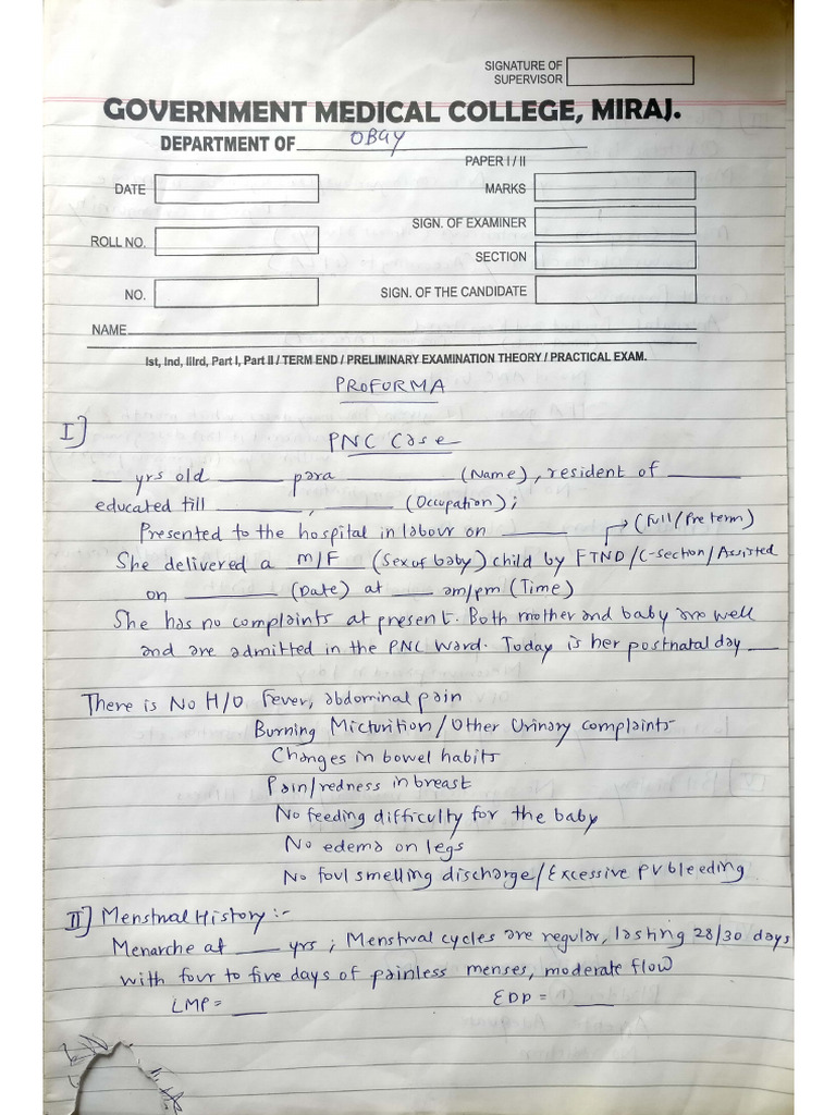 PNC Proforma OBS | PDF