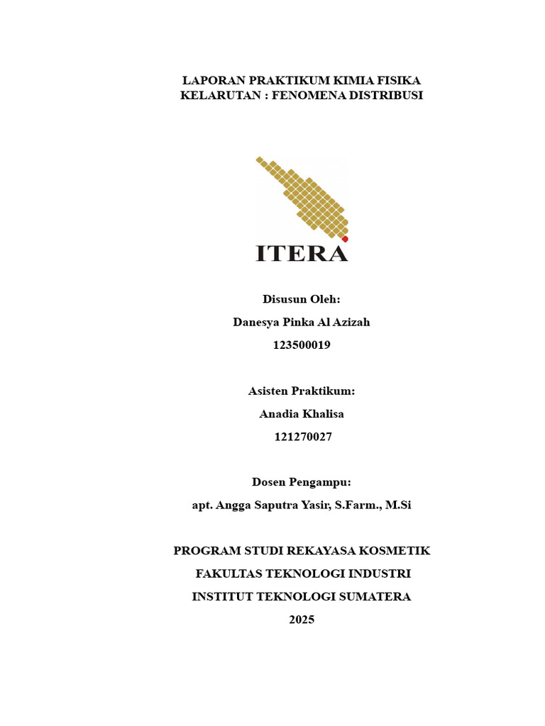 Laporan Akhir Modul 2 Kimfis - Danesya Pinka Al Azizah - 123500019 | PDF