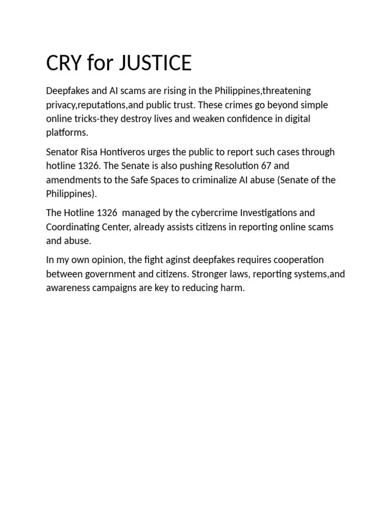 Cry For Justice | PDF