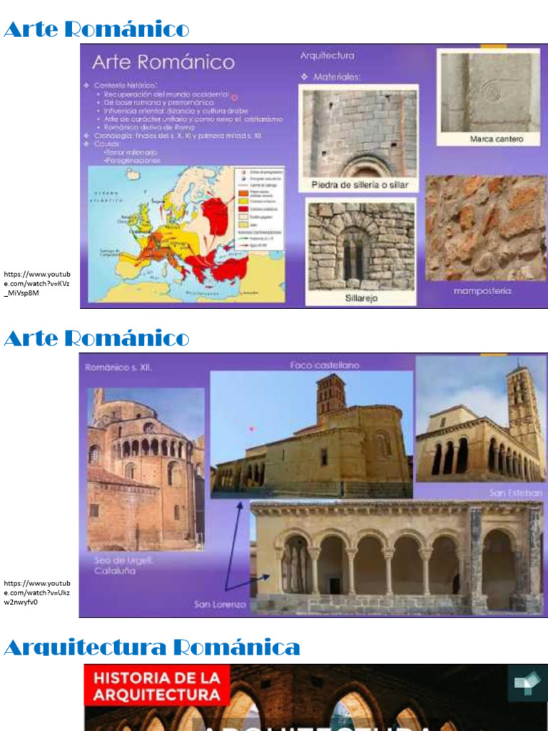 Arte Románico: - Mivsp8M | PDF | Arte medieval | Albañilería