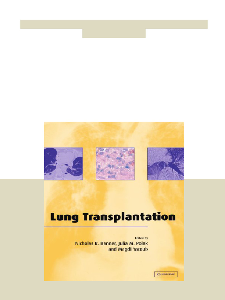Lung Transplantation 1st Edition Nicholas R. Banner No Waiting Time ...