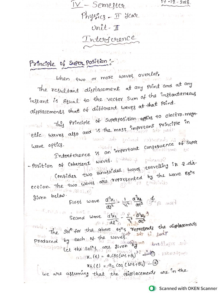 Interference Unit - II | PDF