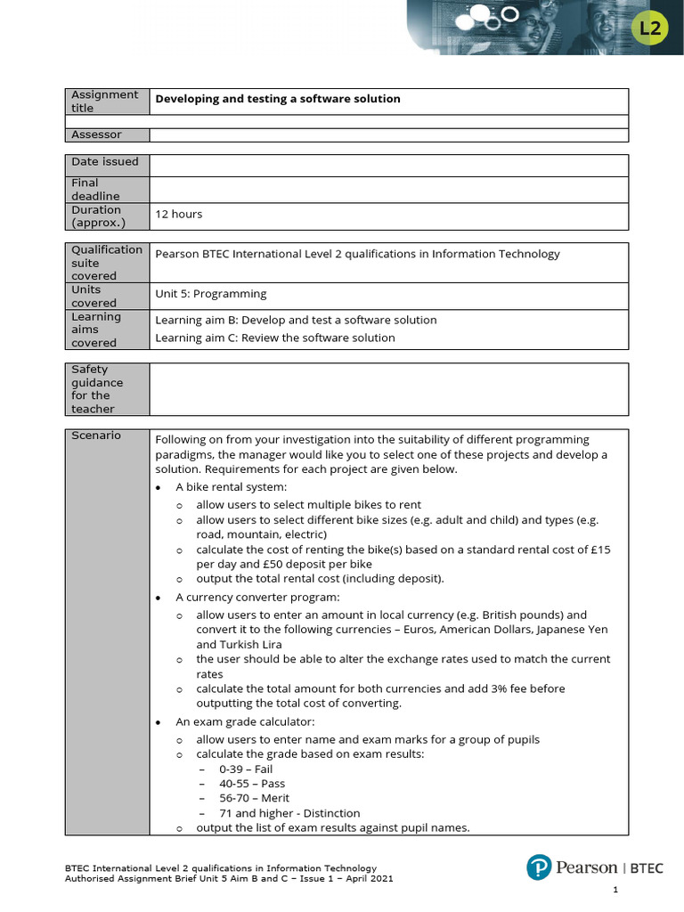 Unit 5 Programming AAB Aim BC | PDF | Exchange Rate | Currency