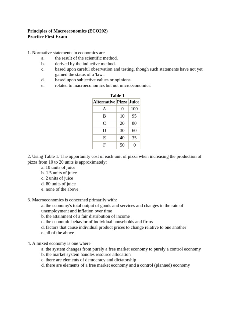 ECO202 First Exam With Answers | PDF | Gross Domestic Product ...