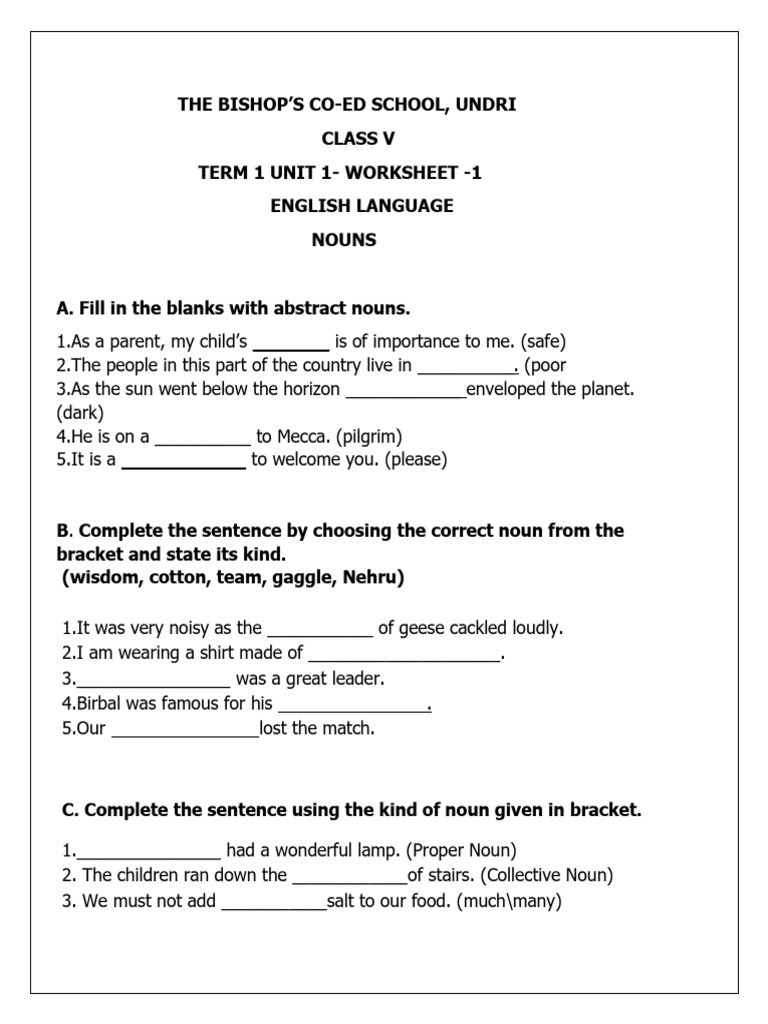 Nouns Notes | PDF